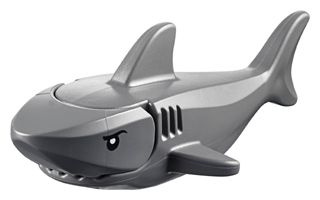 Деталь Lego Акула Shark with Gills with Black Eyes and White Pupils ...