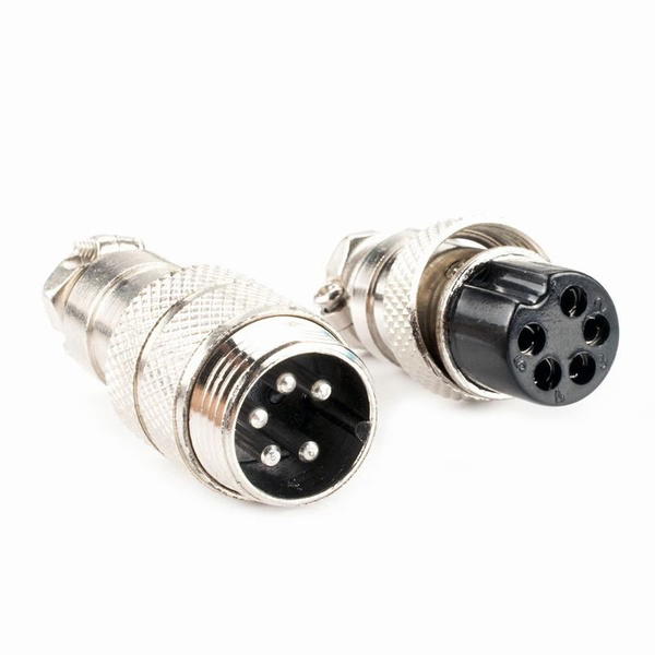 Авиационный док-разъем GX16D под пайку на кабель с обеих сторон (папа ...