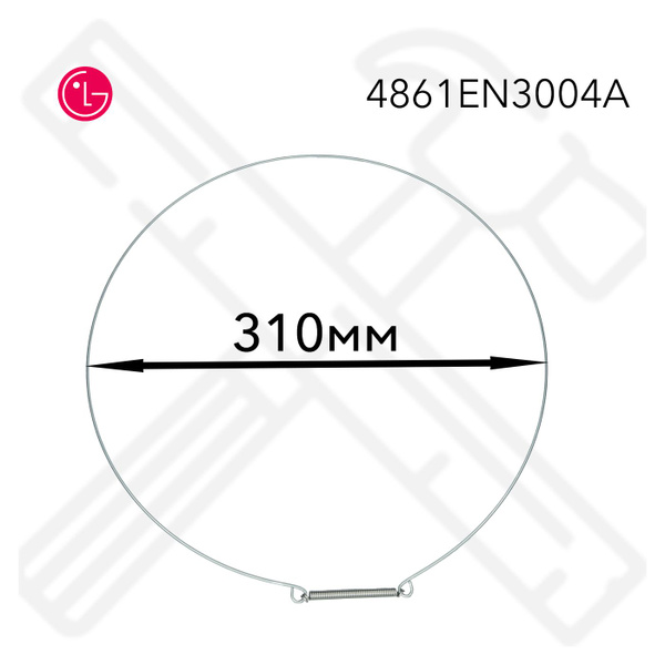 Хомут манжеты люка для стиральной машины LG (внешний) 4861EN3004A ...