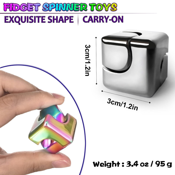 1 гироскопическая игрушка из цинкового сплава Fidget Cube для пальцев, игрушка для снятия ...