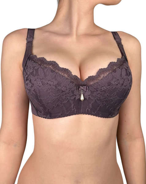 Бюстгальтер Женский VE.NU.S, размер 80E фиолетовый Вечерний/праздничный Китай Крючки Цветочный ...