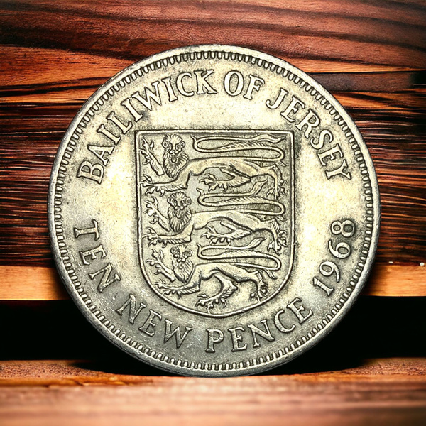 Монета Джерси 10 новых пенсов 1968 года. Елизавета II - купить в интернет-магазине OZON с ...