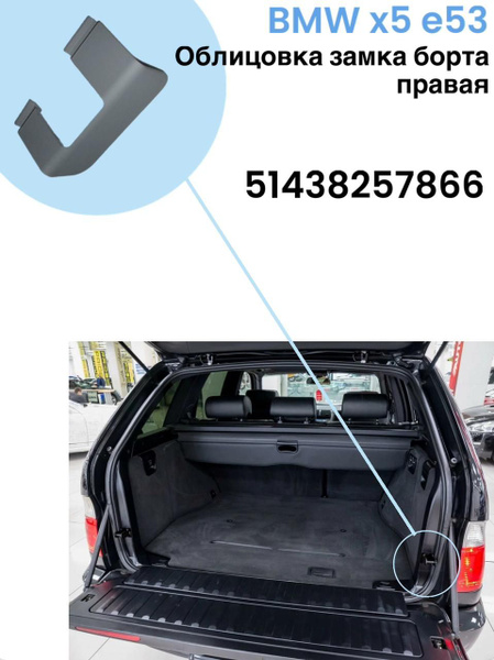 Облицовка замка борта правая БМВ х5 е53 8257866 - купить по низкой цене ...