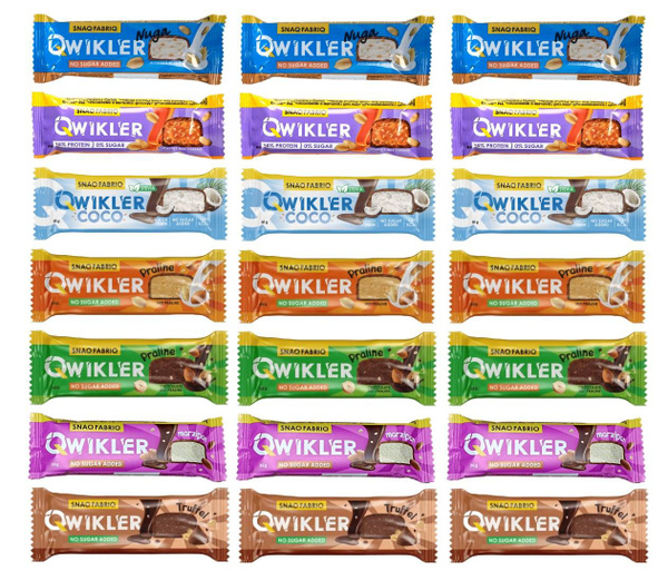 Батончик БЕЗ сахара глазированный в шоколаде QWIKLER (Квиклер) ассорти ...