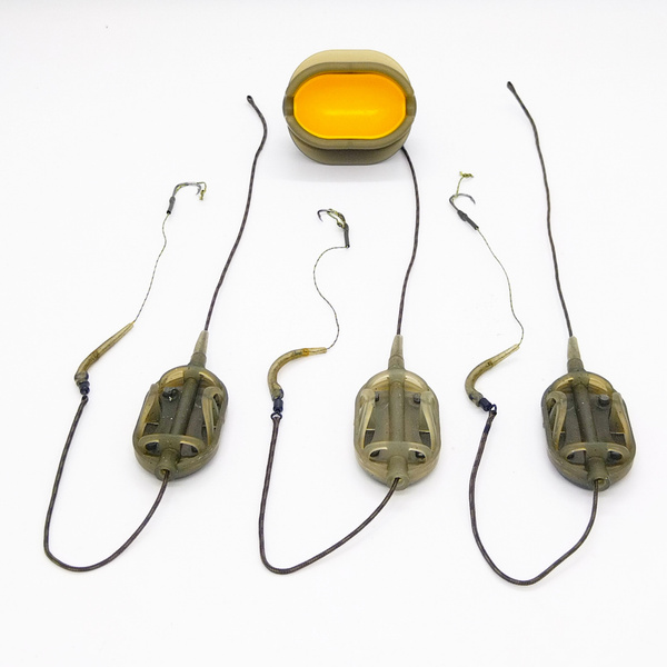 Набор из 3 карповых оснасток Orange.Roomy Method Flat,для бойла. 60 ...