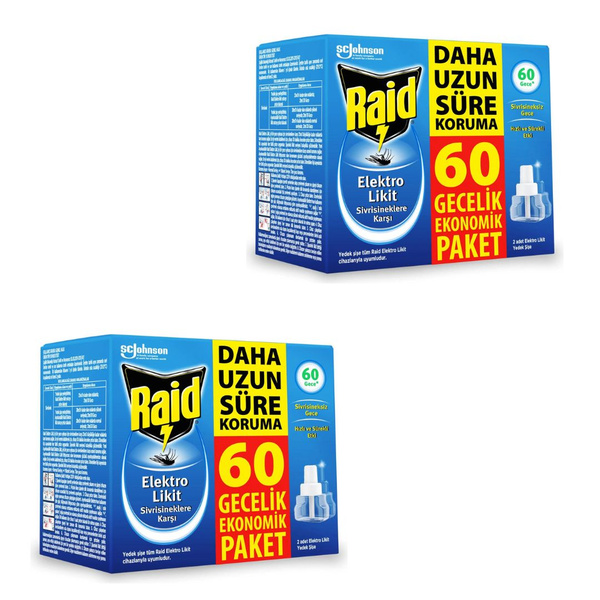 Промо-пакет Raid Electro Liquid Refill 60 Nights, 42 мл x2 - купить с ...