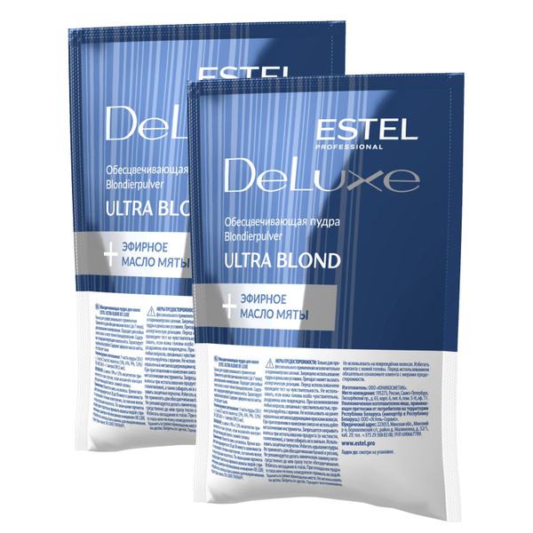ESTEL PROFESSIONAL Пудра для обесцвечивания волос DE LUXE ultra blond 30 г - 2 шт - купить с ...