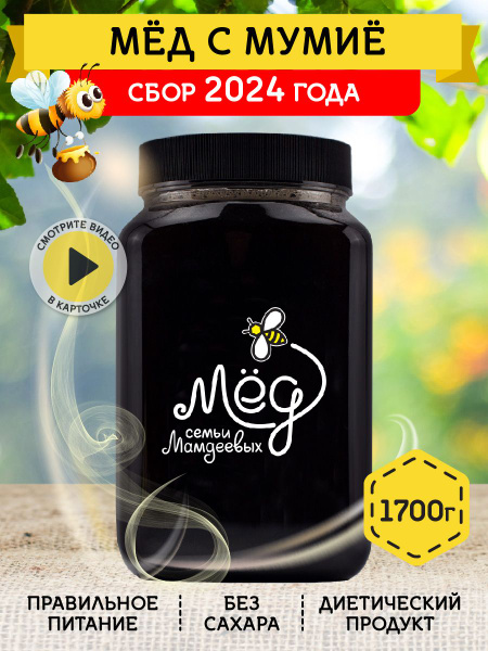 Натуральный мёд с мумие, 1700 г, полезные сладости - купить с доставкой ...