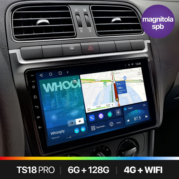 Штатная магнитола TS18 Pro 6+128GB, Volkswagen Polo, Фольксваген Поло ...