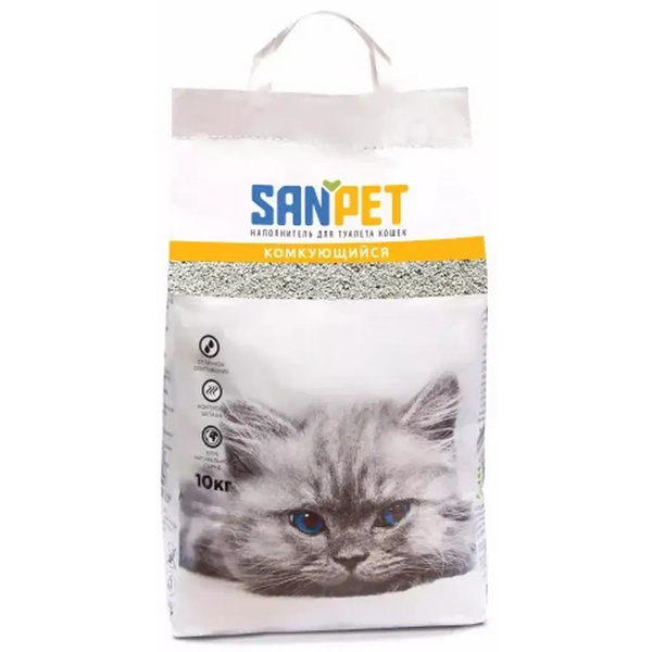 SanPet Наполнитель Минеральный Комкующийся 10г. - купить с доставкой по ...