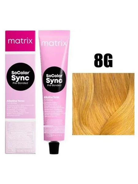 Краска для волос Matrix SoColor Sync 8G 90 мл - купить с доставкой по ...