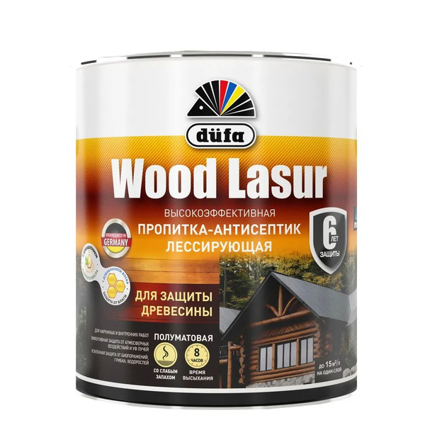 Пропитка-антисептик лессирующая для защиты древесины Dufa Wood Lasur (0,9л) палисандр - купить ...