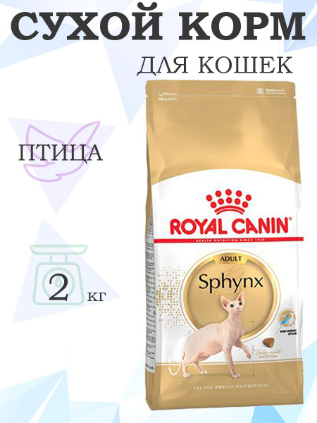 Royal Canin Breed cat Sphynx / Сухой корм Роял Канин для взрослых кошек ...