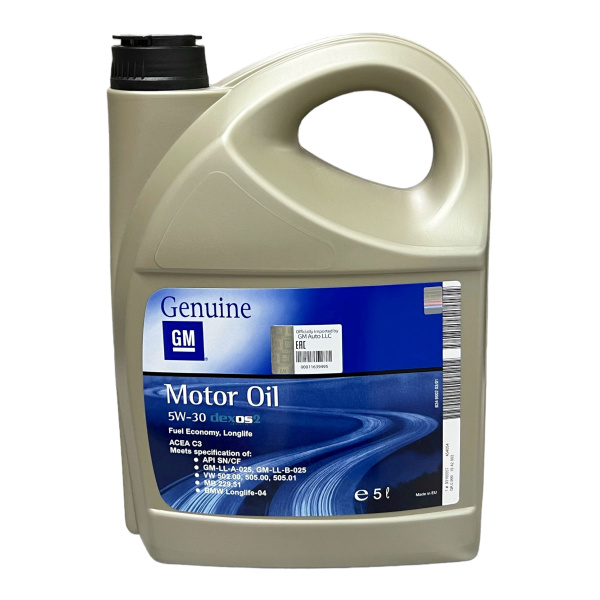 Характеристики Original GM dexos2 5W-30 Масло моторное, Синтетическое ...