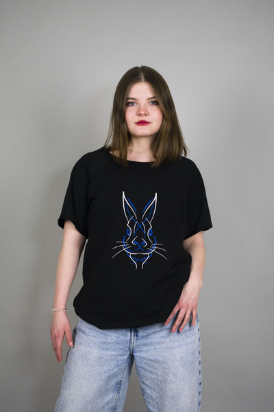 Футболка SVETLANA BATARON, размер 48, цвет черный, Хлопок 100% - купить ...