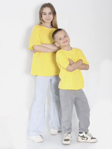 Футболка STELLA MODA, размер 170, цвет желтый, 100% Хлопок - купить по выгодной цене в интернет ...