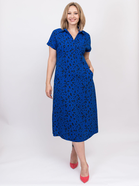 Платье Женский Balsako электрик, черный Повседневный Короткий Штапель ...