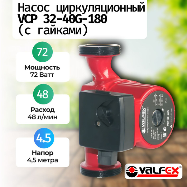 Циркуляционный насос Valfex Насос циркуляционный, 230 л/мин - купить по выгодной цене в интернет ...
