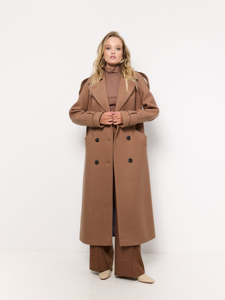 Пальто SEVINGIN, Демисезон, размер 46, цвет бежевый, Драп - купить по ...