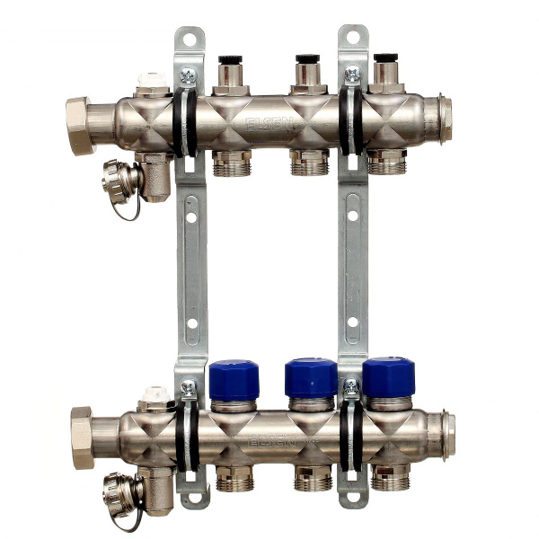 Коллекторная группа ELSEN 1" 5 контуров отвод 3/4" с вентилями EMi02.05 ...