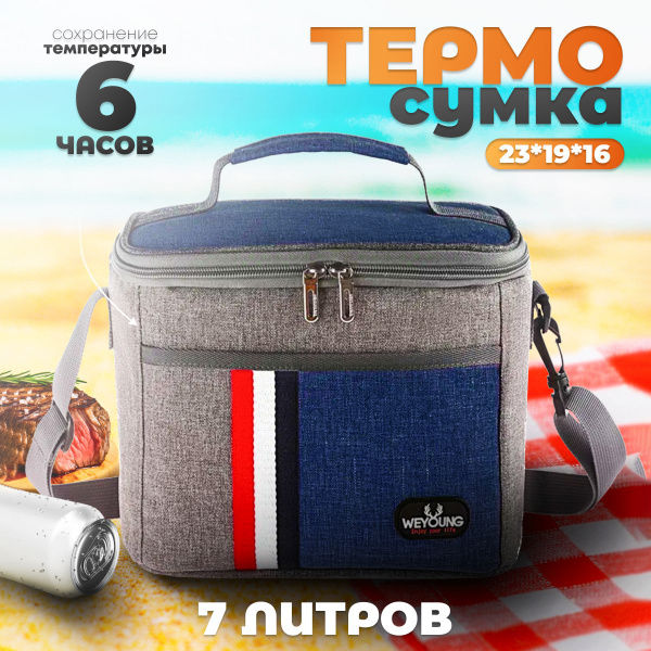 Термосумка WeYoung, синий, держит температуру 6 ч - купить по выгодной ...