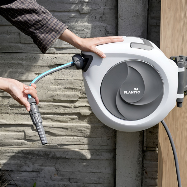 Шланг поливочный Plantic 29660-01, Катушка со шлангом настенная ...