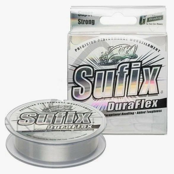 Монофильная леска для рыбалки Леска SUFIX Duraflex x10 прозрачная 100м 0,33мм 10,8кг по 100 м ...