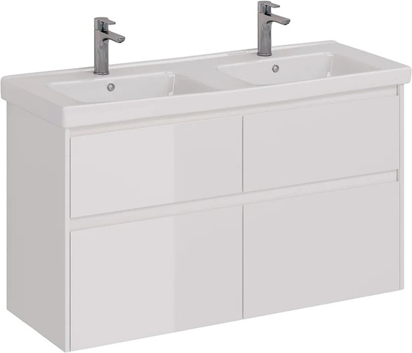 Тумба под раковину Lemark Combi 120 белая глянцевая - купить с доставкой по выгодным ценам в ...