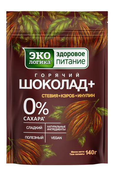 Какао Экологика "Шоколад Плюс" без сахара, 140 гр - купить с доставкой ...
