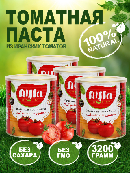 Ayla Томатная паста 3200г. 4шт. купить на OZON по низкой цене (1663279131)