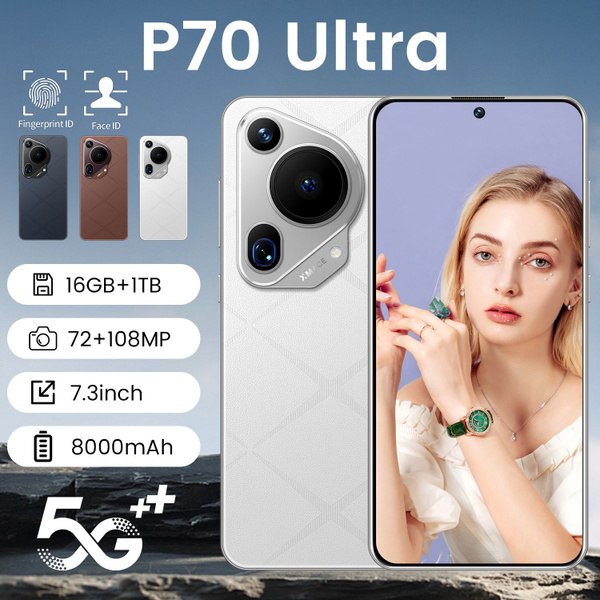 Смартфон Astarry P70Ultra имеет большой экран с диагональю 7,3 дюйма, а ...