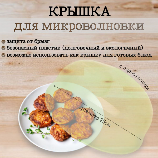 Крышка для микроволновки ЛАЙМ, для СВЧ, 25 см - купить с доставкой по ...