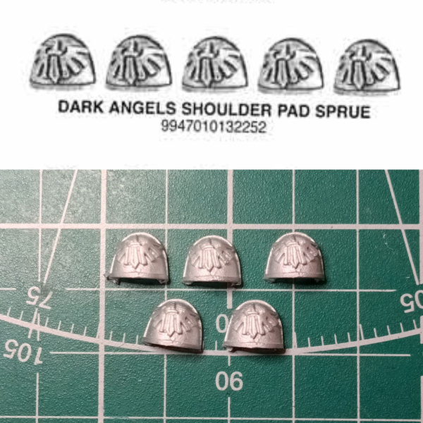 Dark Angels Shoulder Pads (5) Space Marines Warhammer миниатюра металл ...