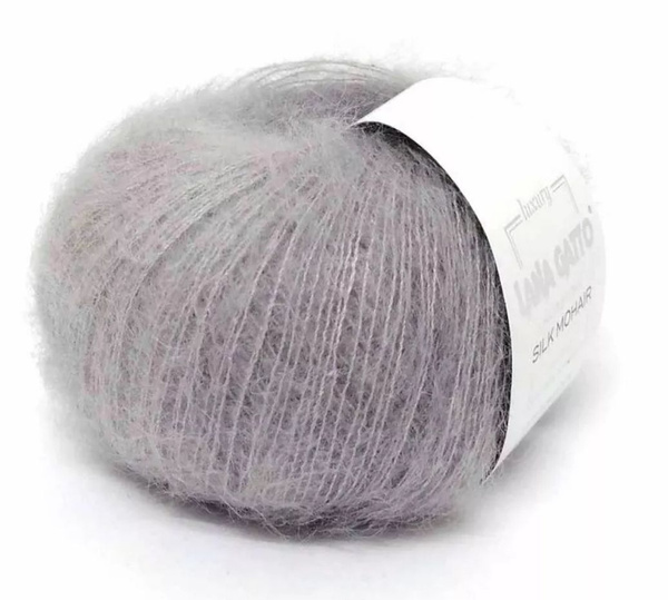 Пряжа Lana Gatto Silk Mohair - цвет 30145-серый - 1 шт.25г -212м ...