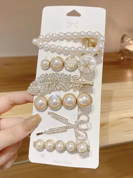 Набор заколок 6 шт с жемчугом - купить с доставкой по выгодным ценам в ...