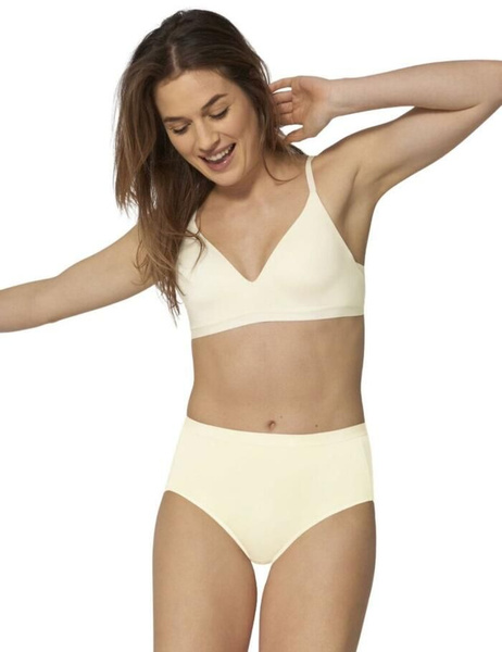 Бюстгальтер Женский SLOGGI без косточек, формованная чашка, размер 65A, 65B ванильный ...