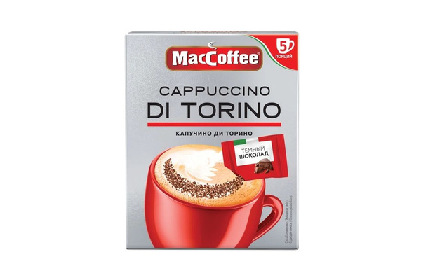 Кофейный напиток MacCoffee Cappuccino di Torino с шоколадом, 5 ...