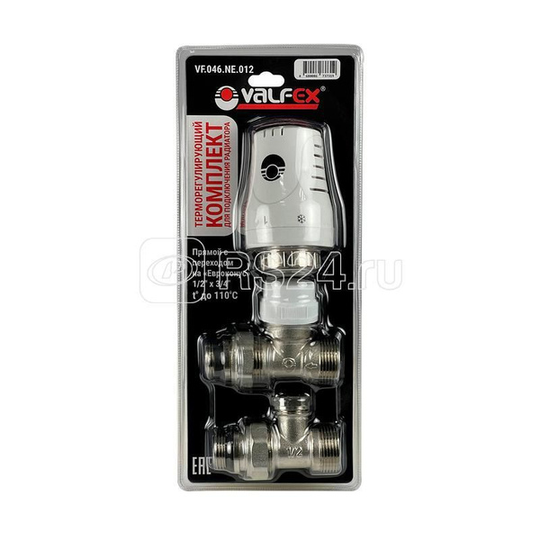 Комплект терморегулирующего оборудования для радиатора угловой 1/2дюйм (40) К VALFEX VF.045.N ...