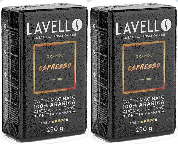 Кофе молотый арабика 100% LAVELLO Grande Espresso 250 гр. х 2 шт ...
