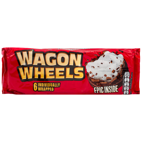 Печенье Wagon Wheels с суфле, покрытое глазурью с ароматом шоколада ...