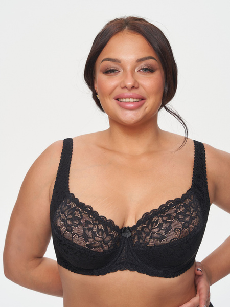 Бюстгальтер Женский BLISSENSE мягкая чашка на каркасе, на косточках, размер 80H черный Трикотаж ...