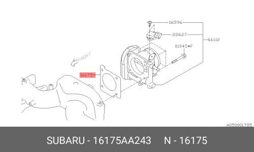 Прокладка карбюратора. ORG - Subaru арт. 16175AA243 - купить по ...