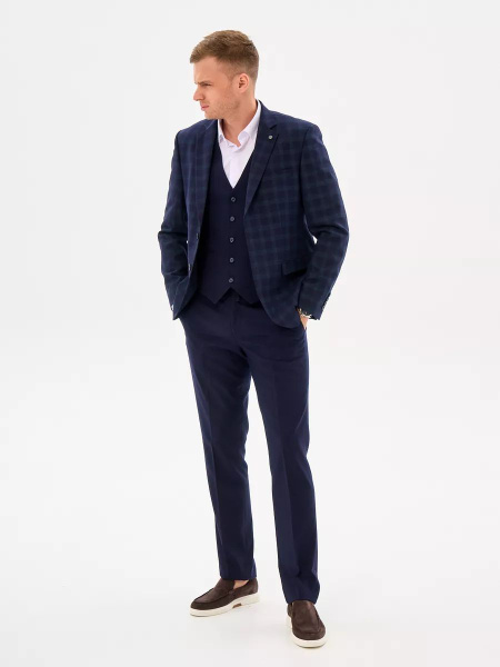 Костюм классический Мужской Daniel Tussi Вечерний/праздничный синий, размер 58 Бильярд, Гольф На ...