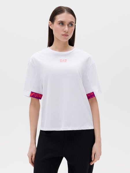 Футболка EA7, размер 42, 44, цвет белый, Хлопок 100% - купить по выгодной цене в интернет ...