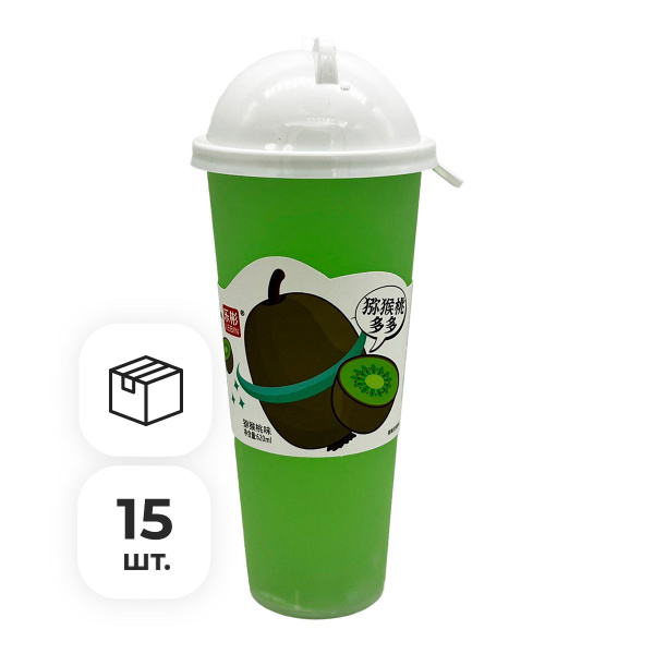 Фруктовый напиток с кусочками желе со вкусом киви Lebin, 620 мл х 15 шт ...