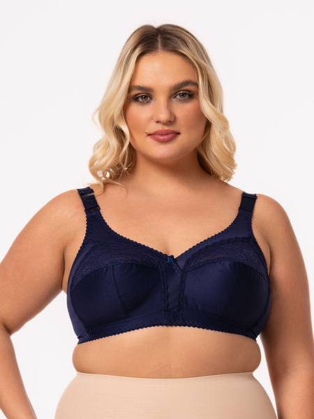 Бюстгальтер Женский AMITEYA мягкая чашка без каркаса, размер 85F синий Полиэстер Повседневный ...