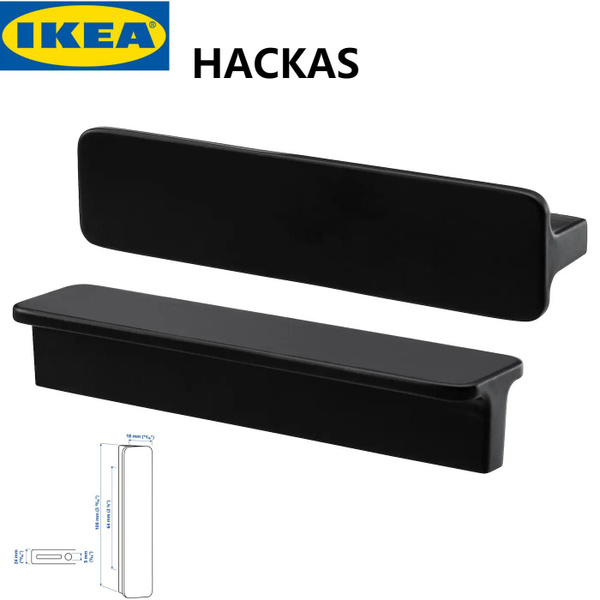 Ручка IKEA HACKAS, угольно-черная, 100 мм купить на OZON по низкой цене ...