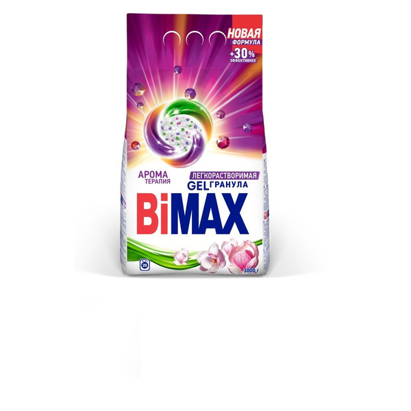 BiMAX Стиральный порошок 3000 г 40 стирок Для белых тканей, Для цветных тканей купить на OZON по ...
