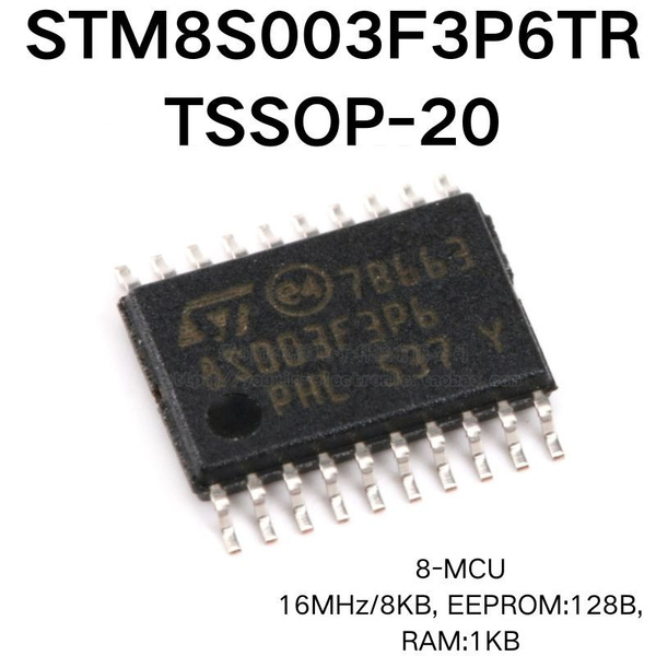 STM8S003F3P6TR TSSOP-20 Микроконтроллеры MCU купить на OZON по низкой цене (1759691446)