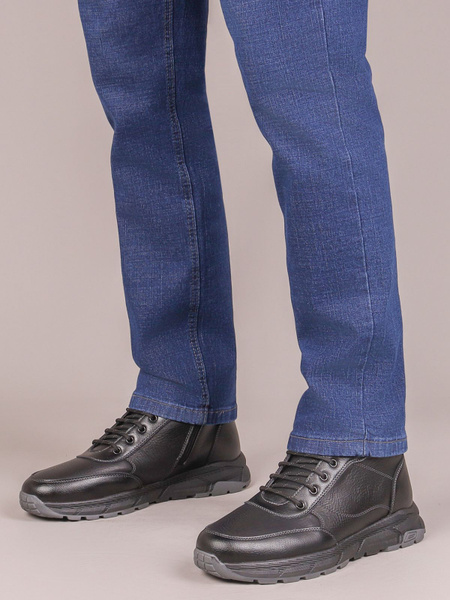 Ботинки Мужской Instreet черный, размер 42 Зима 8 Шнурки, Молния Без каблука Россия купить c ...